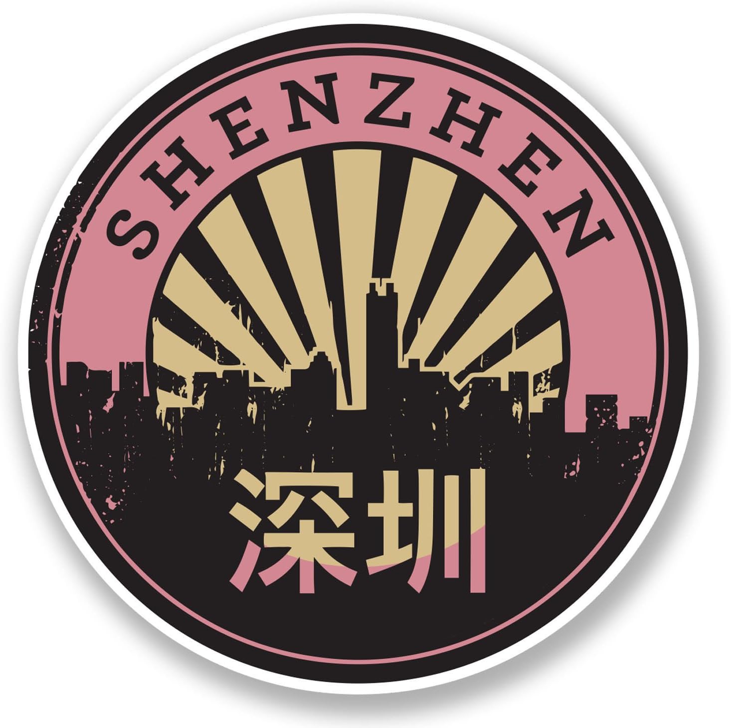 Amazon.com: 2 x Shenzhen China Chinese Vinyl Stickers
