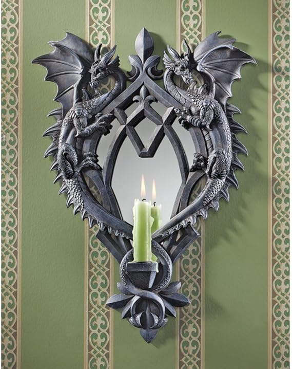 Amazon.com: Design Toscano CL5472 Double Trouble Gothic Dragon Mirrored ...