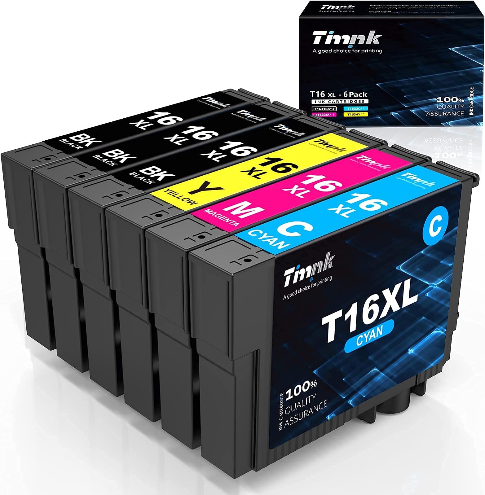 Timink 16XL Ink Cartridges Replacement for Epson 16 16XL 16 XL ...