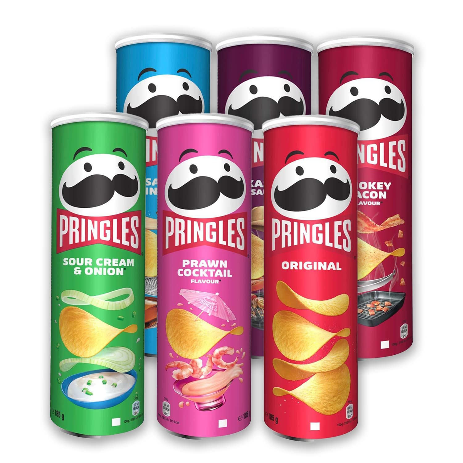 Pringles Crisps - Party Pack Variety Salt and Vinegar, Original, Sour ...
