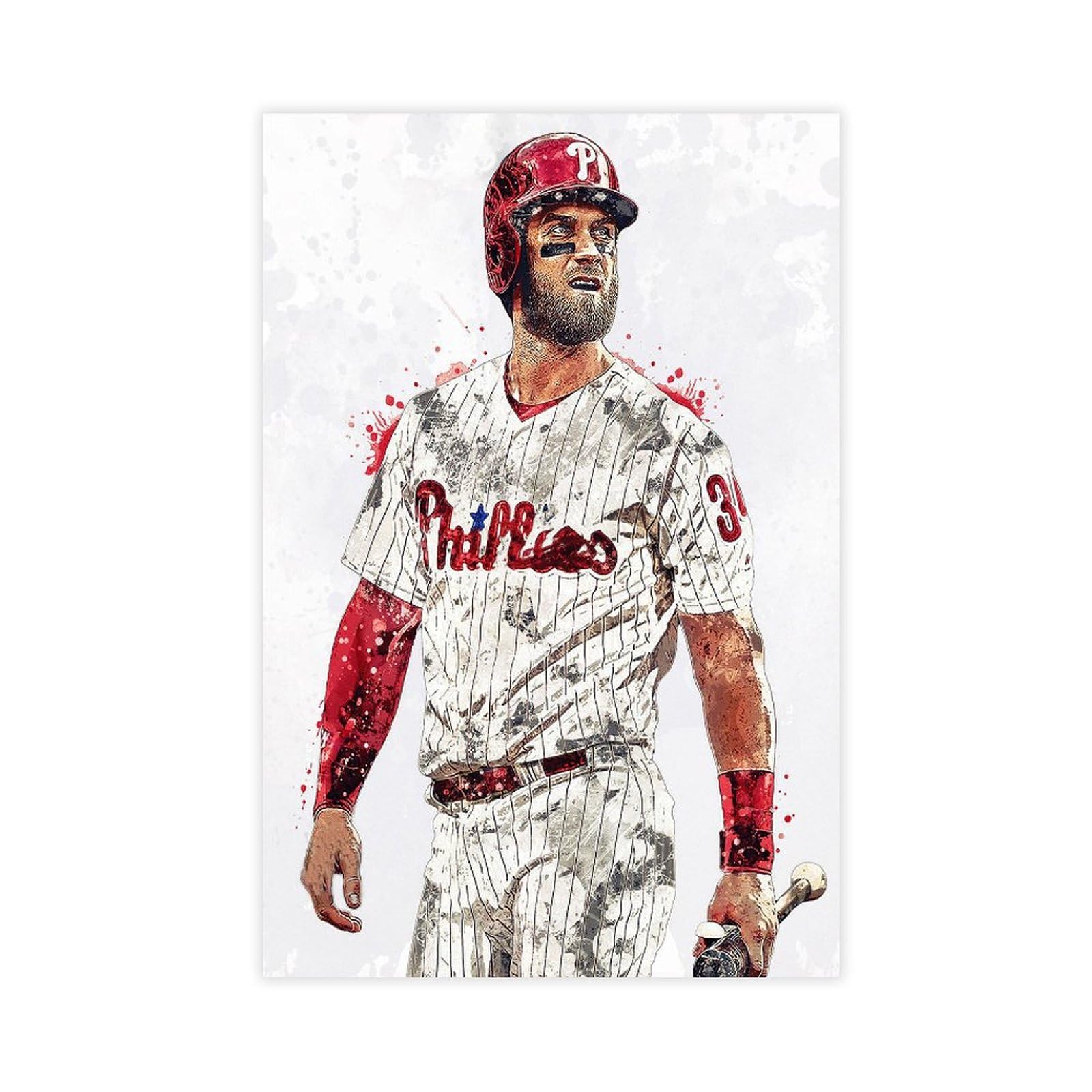 Amazon.com: PURERIN Bryce Harper 1 Canvas Poster Wall Art Decor Print ...