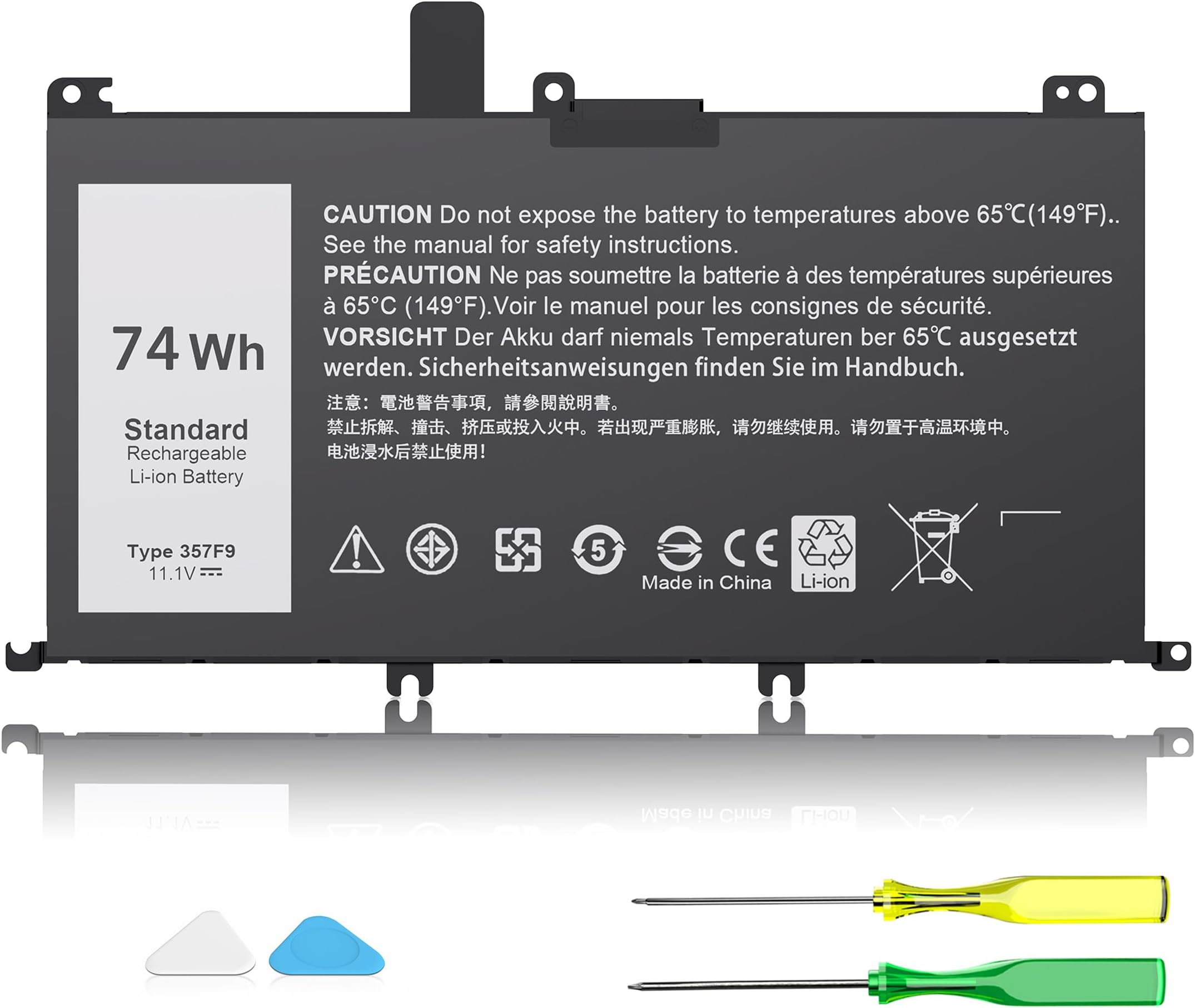 Amazon.com: VNYUNQWE 74WH 357F9 Laptop Battery for Dell Inspiron 15 ...