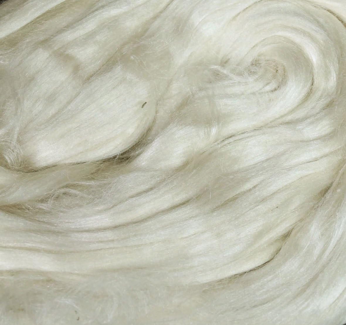 Amazon.com: Natural Undyed Mulberry Silk Top Spinning Blending Felting ...