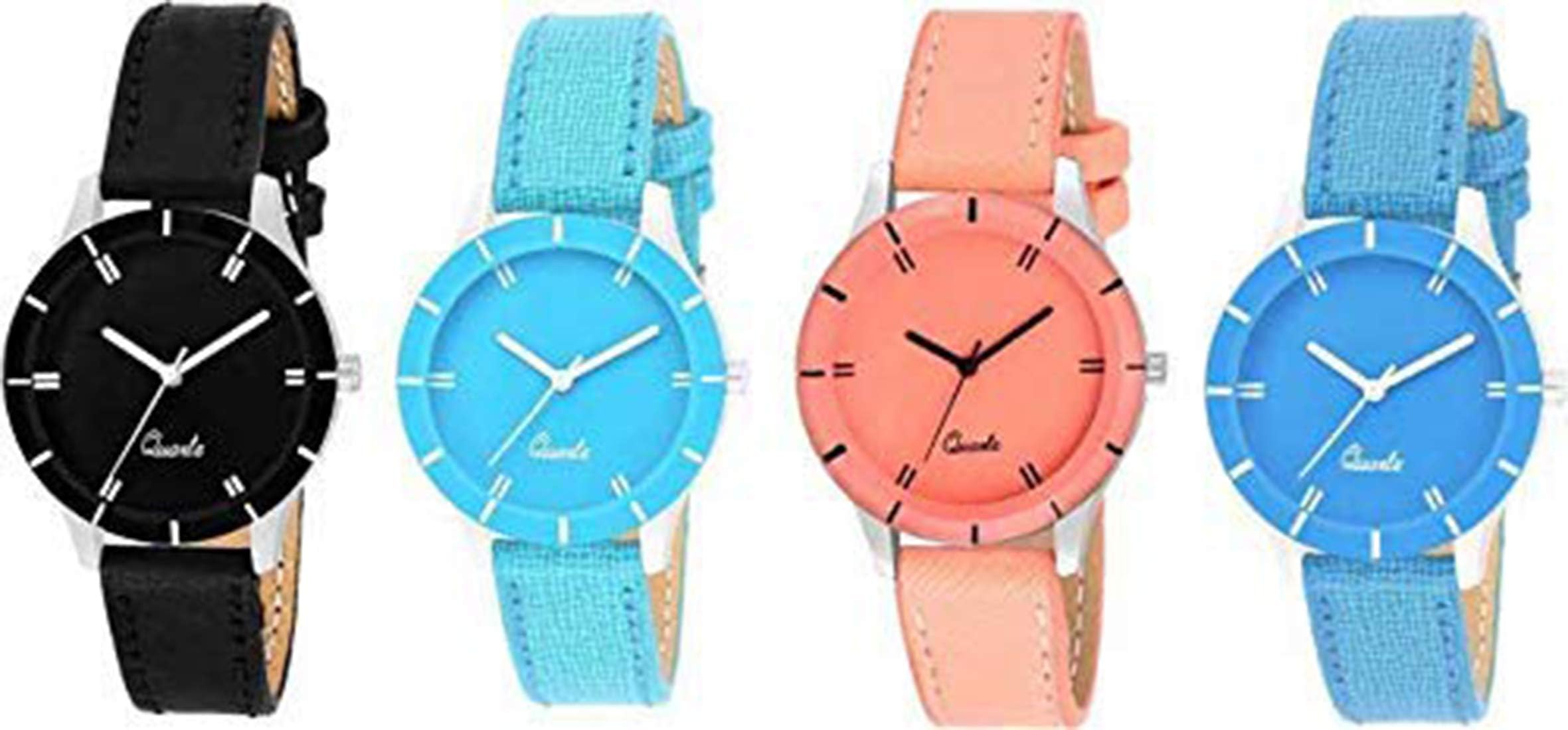 A 3 Metal Strap Analogue Multicolour Dial Women's Watches Bangle Combo ...