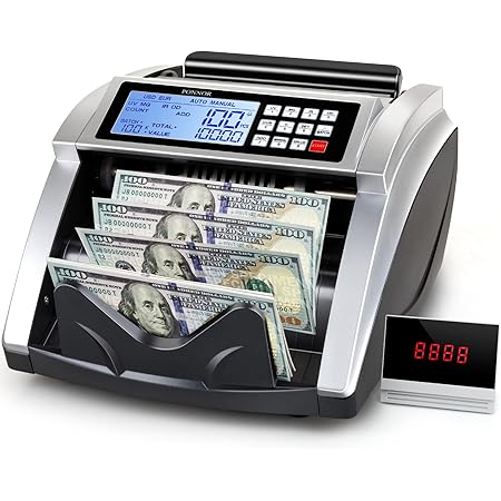 Amazon.com : PONNOR Money Counter Machine with UV/MG/IR/DD/DBL/HLF/CHN ...