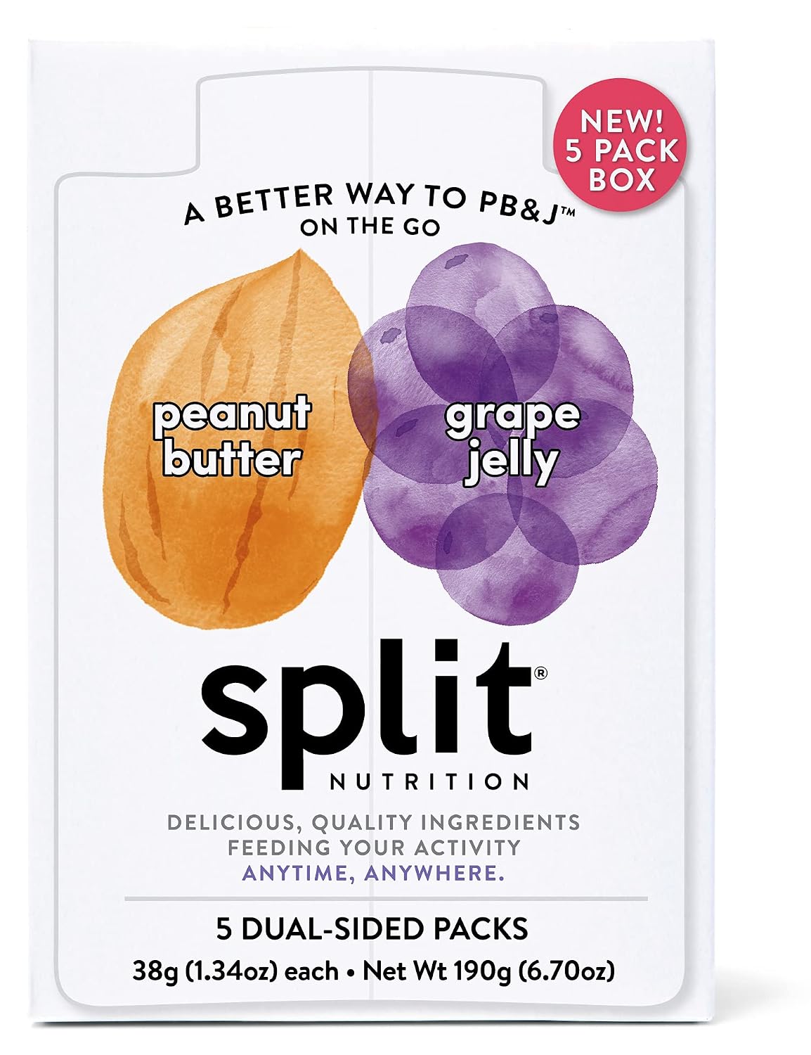 Amazon.com : Split Squeeze Packs Peanut Butter (Peanut Butter + Grape ...