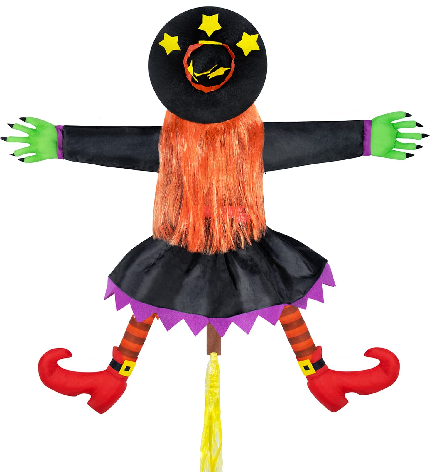 Crashing Witch into Tree Halloween Decorations Outdoor, Flying Crashed ...