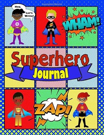 Superhero Journal: Large 8.5 x 11 Blank Lined Journal 100 Pages : Books ...