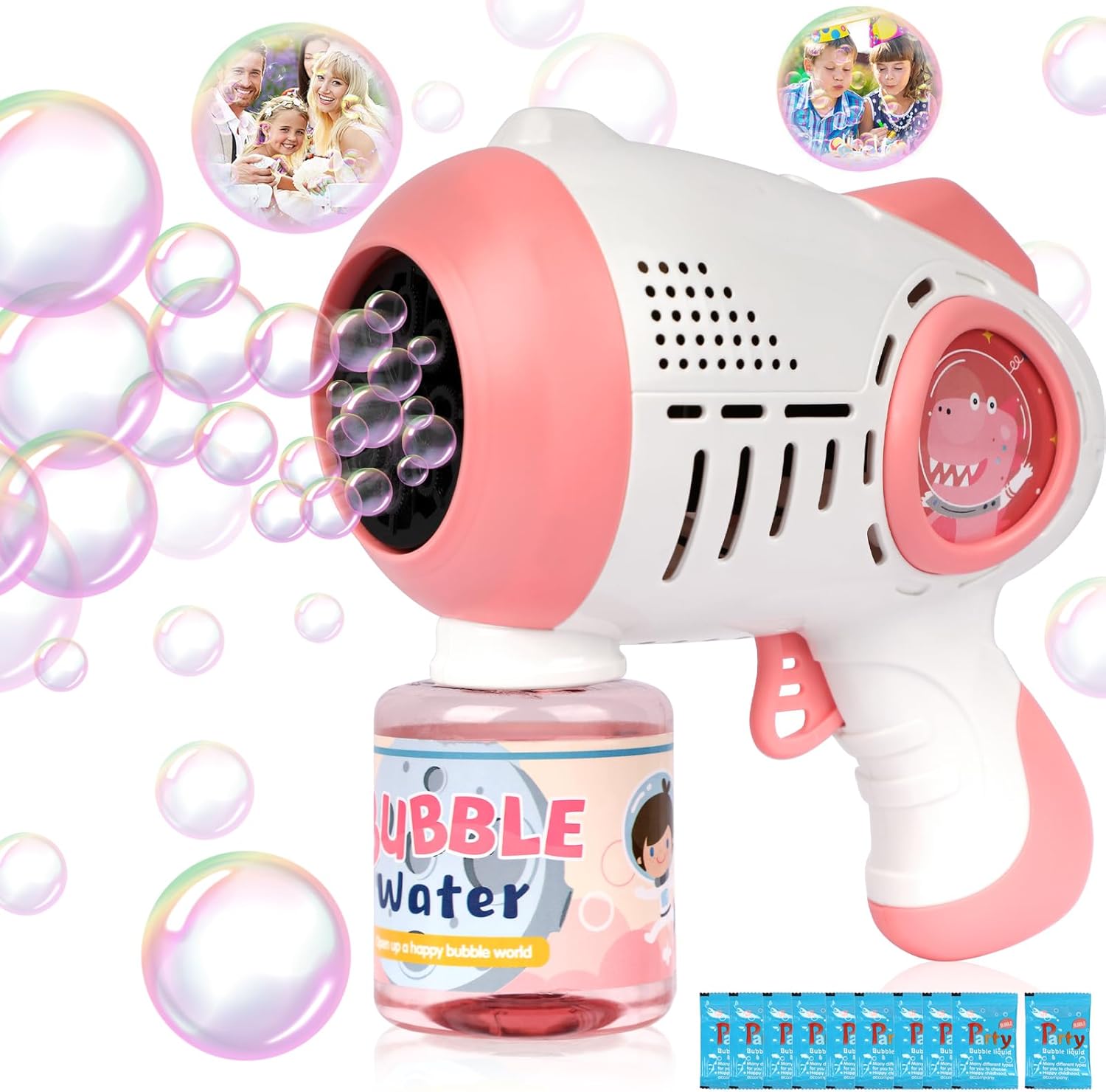 Uplayteck Máquina de Burbujas, Pistola de Burbujas con Luces LED ...