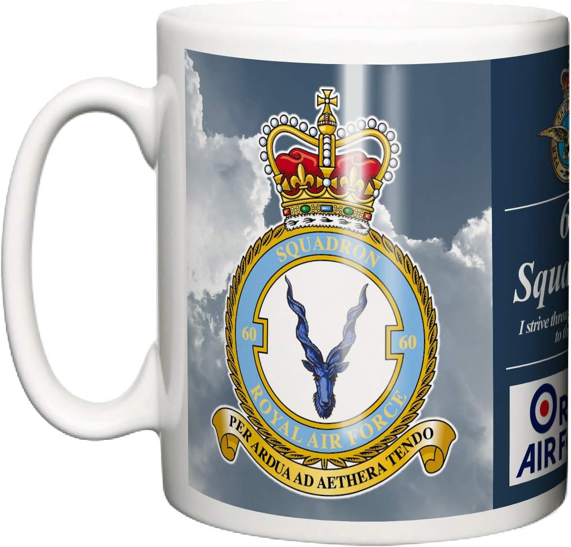 60 Squadron Ceramic Mug, Royal Air Force Crest Motto, RAF Shawbury Base ...