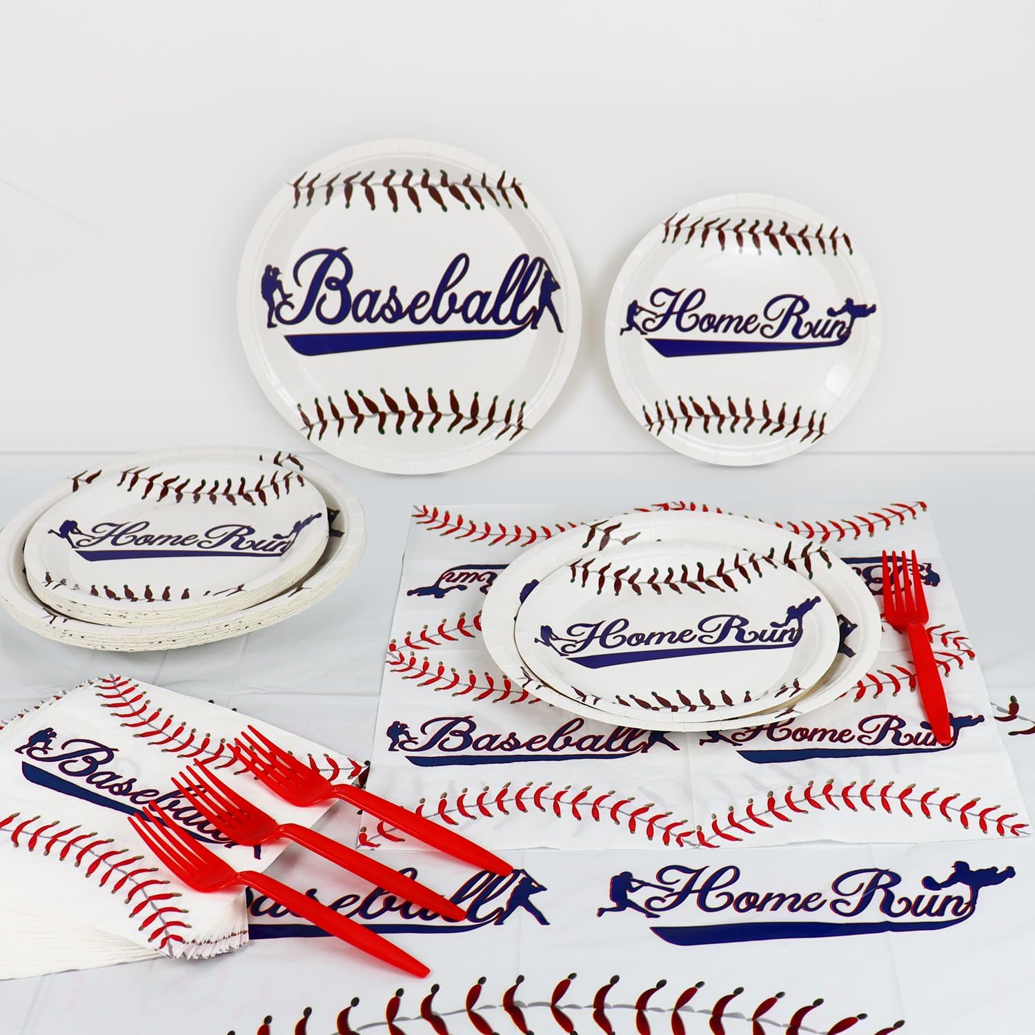 Amazon.com: 162 Pcs Baseball Party Decorations - Baseball Tableware Set ...