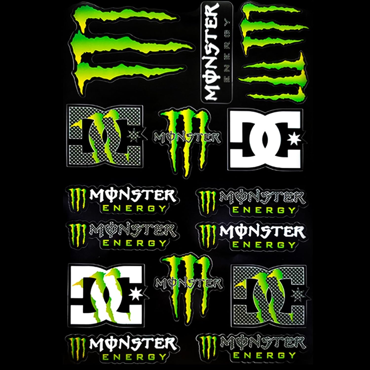 BOSYTRO 3-Piece Monster Scratch Car Sticker, Monster Energy Sticker ...