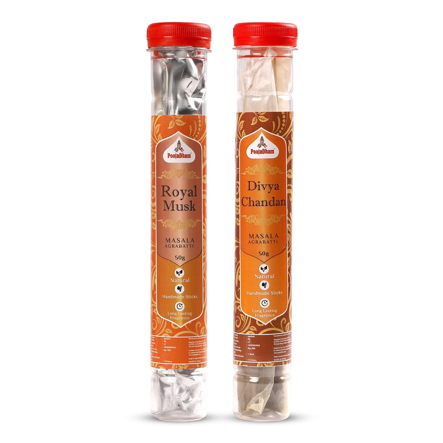 Pooja Dham Premium Royal Musk & Divya Chandan Masala Agarbatti for ...