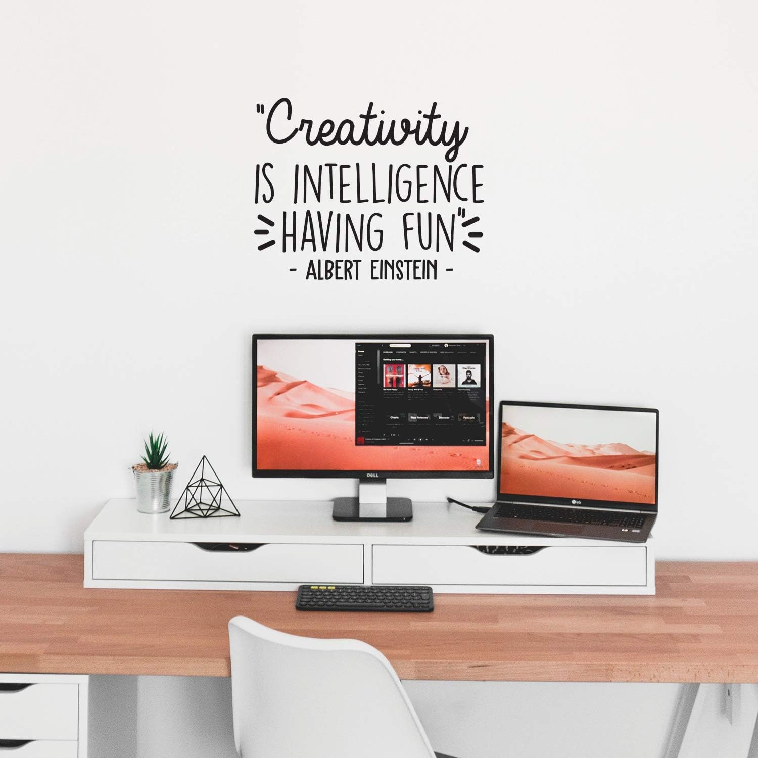 Amazon.com: Vinyl Wall Art Decal - Creativity is Intelligence Having ...