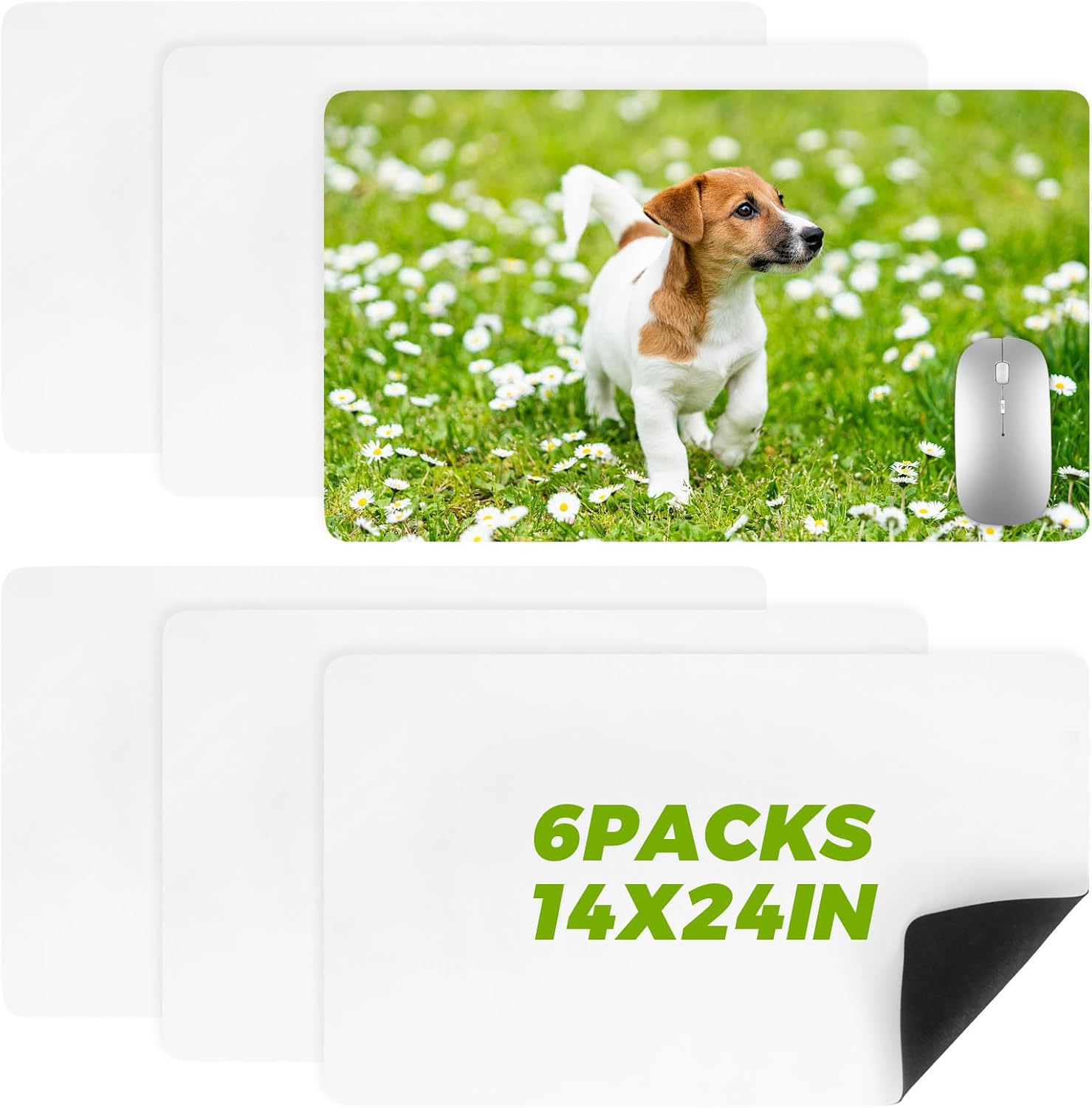 Amazon.com: JMIATRY 6PCS Sublimation Mouse Pad Blanks 14x24 Inch ...