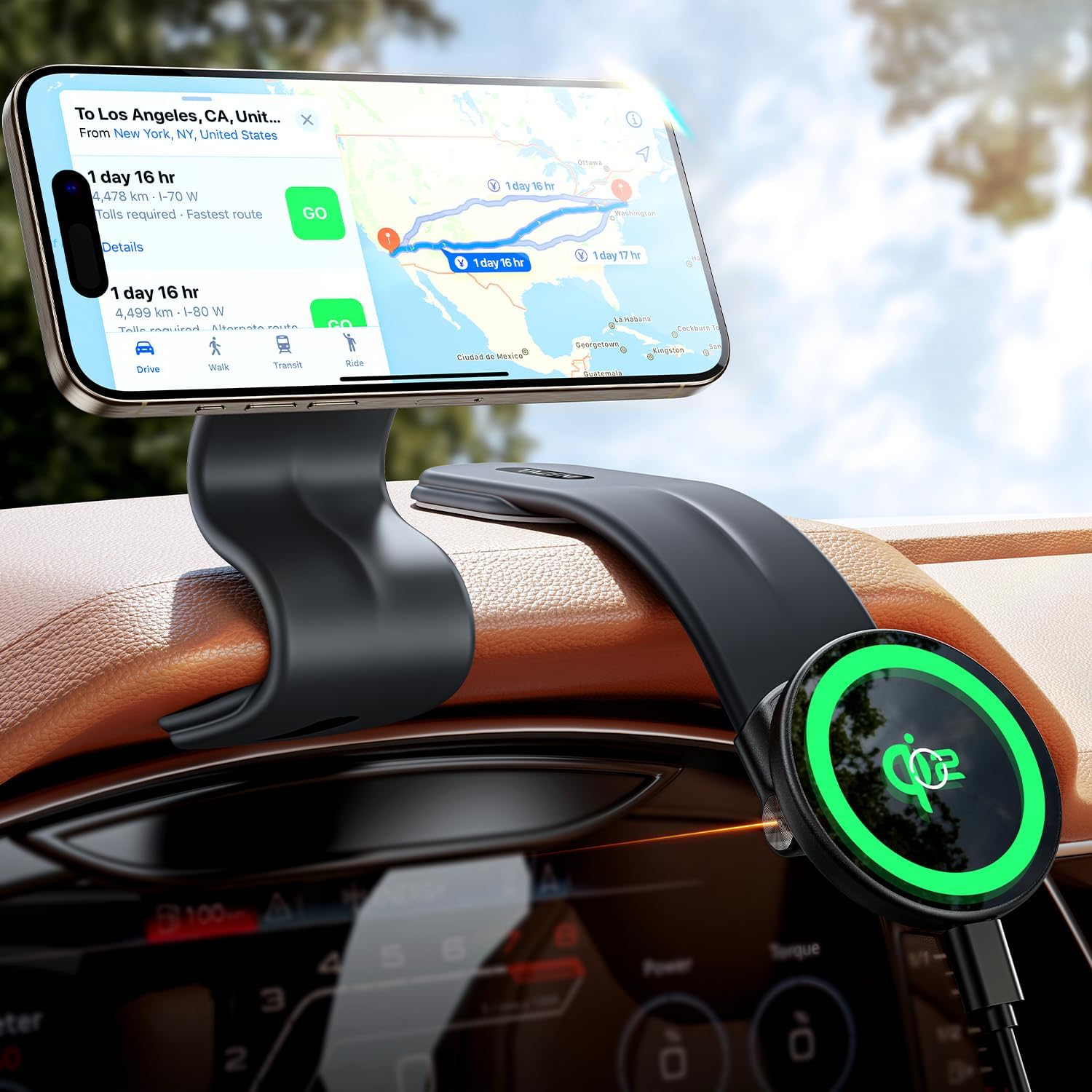 Amazon.com: TAZENI for Magsafe Car Mount Charger Magnetic Phone Holder ...