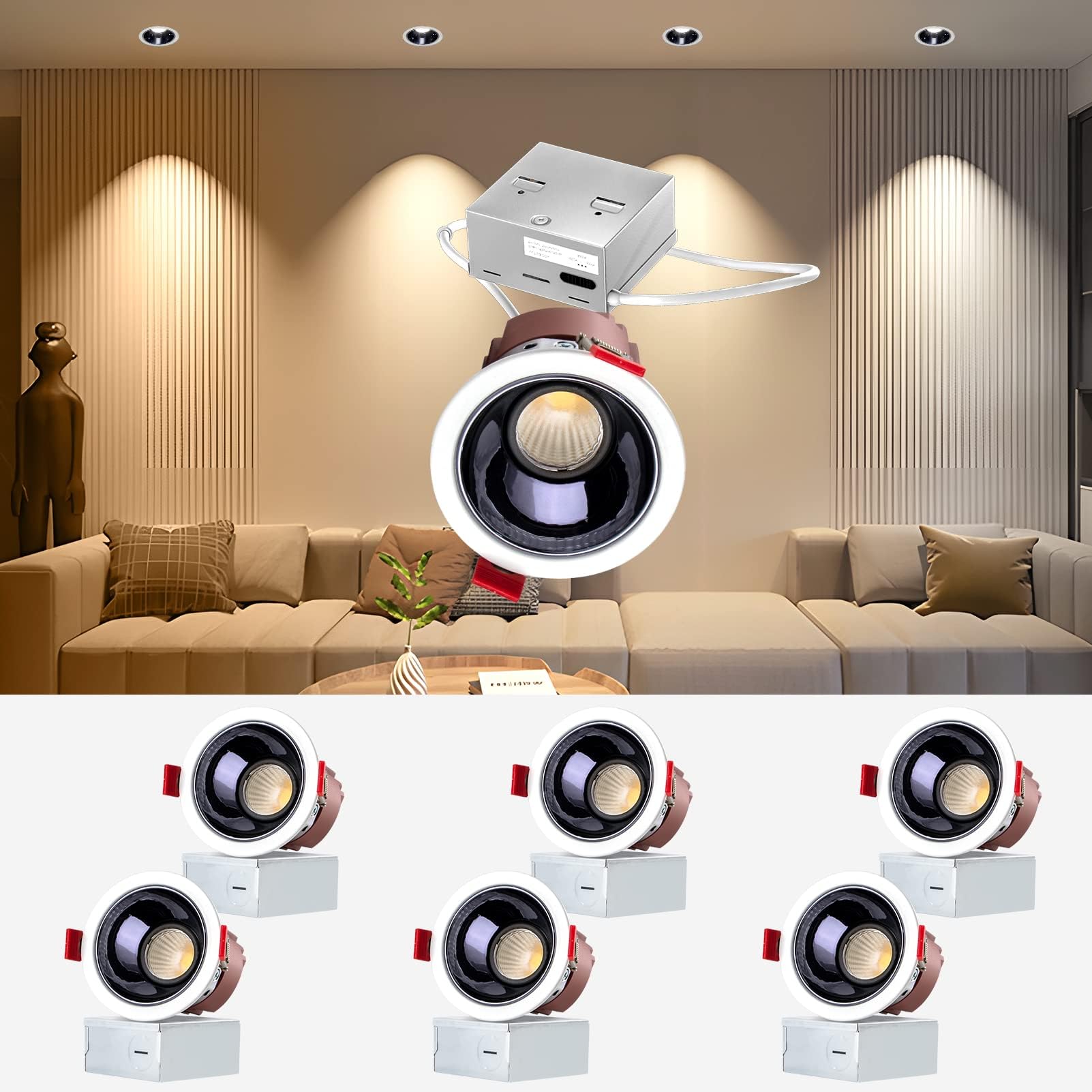 Lightdot 3 Inch LED Downlight 9W (Eqv.120W Halogen) Dimmable LED ...