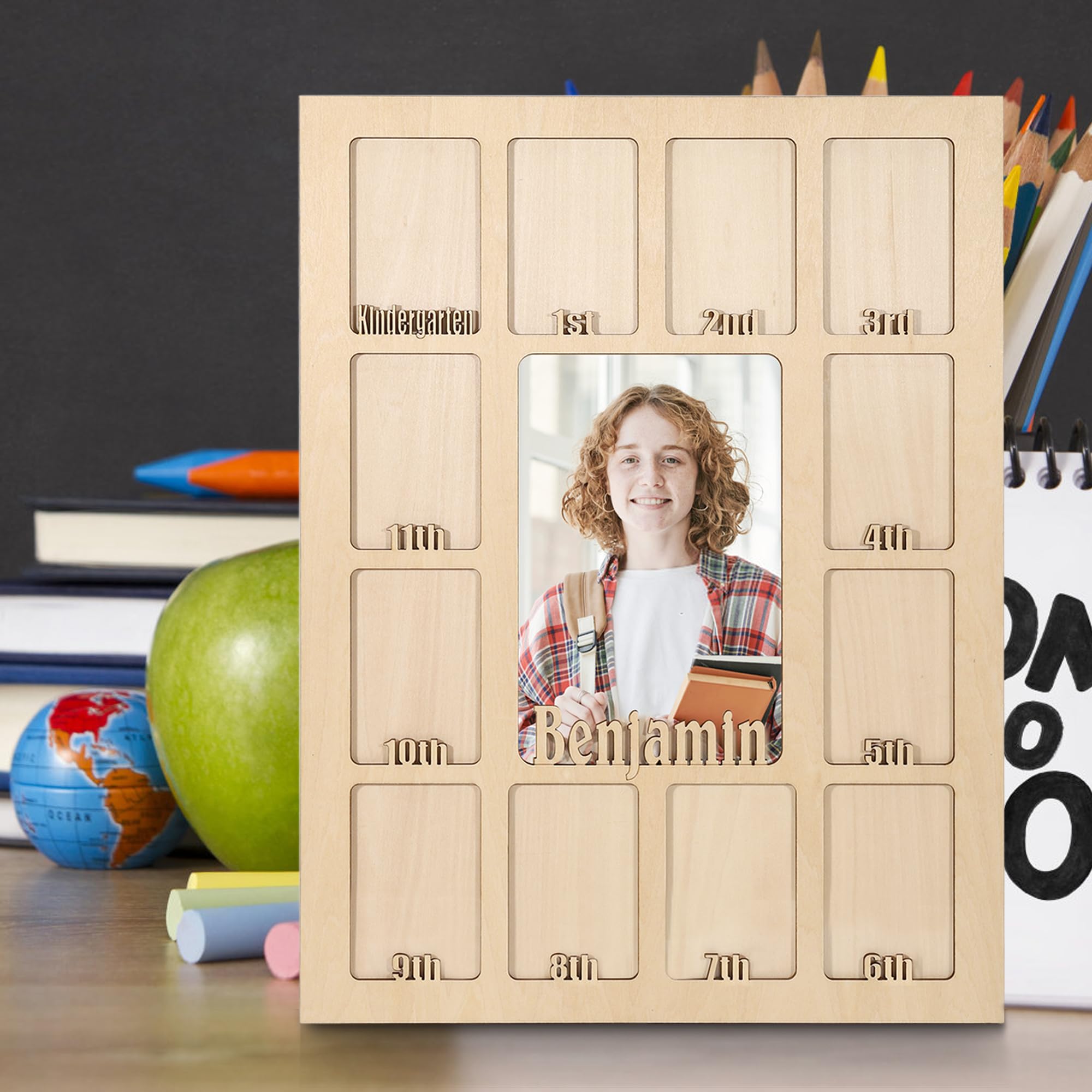 1 12 School Year Picture Frame Kindergarten 12th School Photo Frame