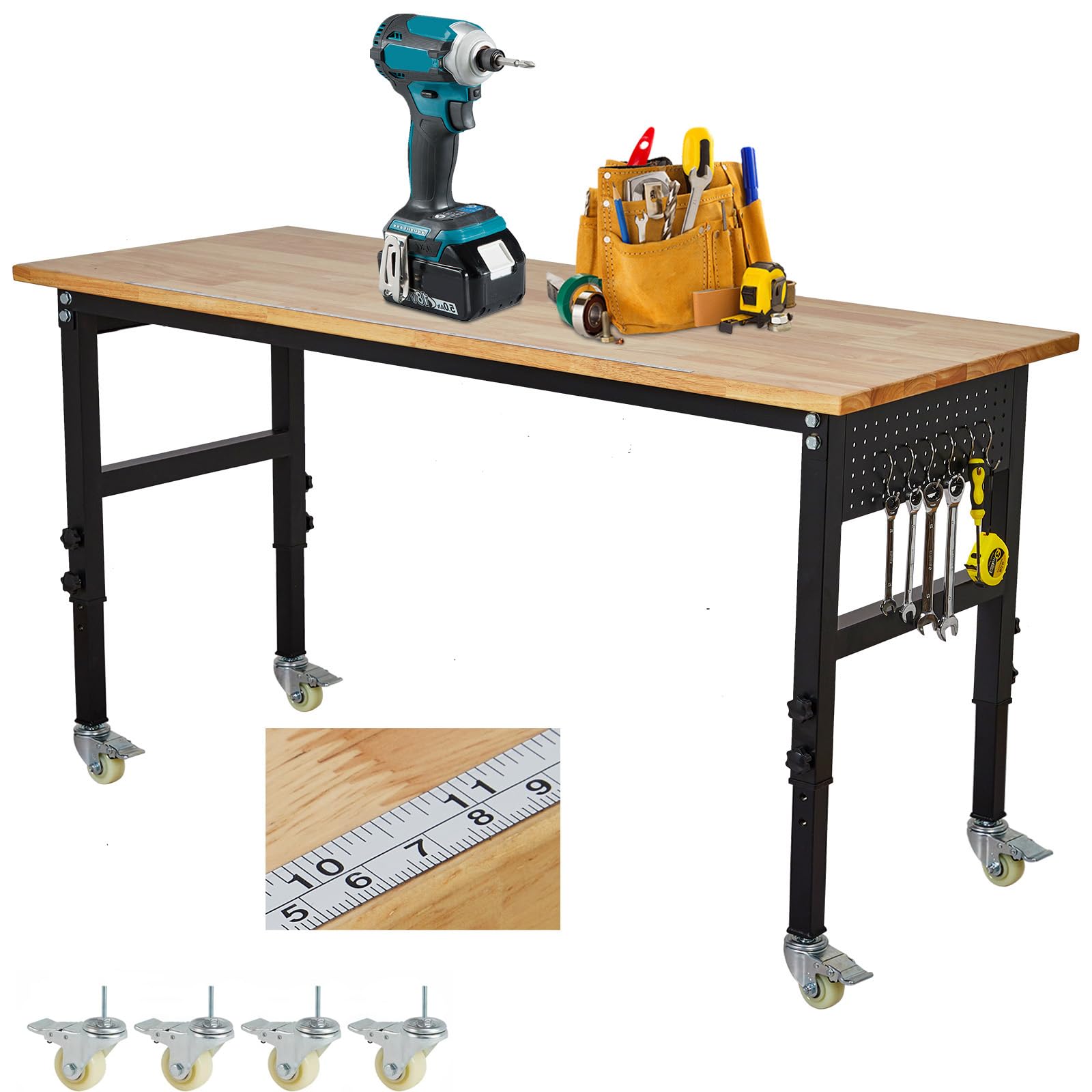 GarveeTech Workbench, 48" x 24" Adjustable Workbench with Scale ...