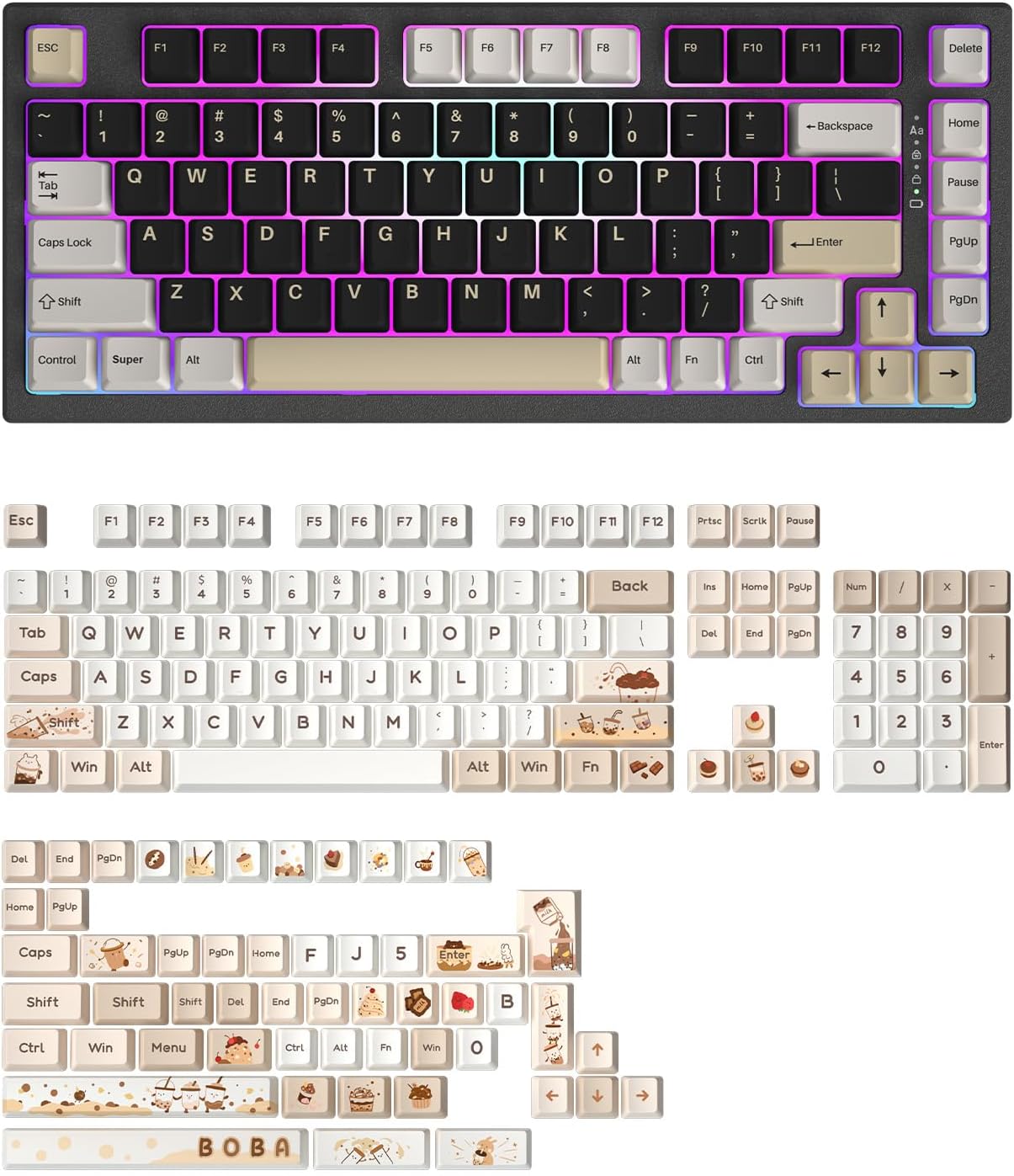 Amazon.com: YUNZII YZ75 Hot Swappable Wireless Mechanical Keyboard ...