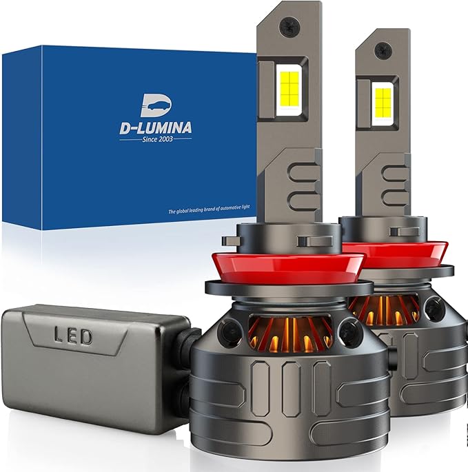 D-Lumina Lampadina H8/H11 LED Canbus 160W 30000LM,Chip CPS 6500K 500% ...