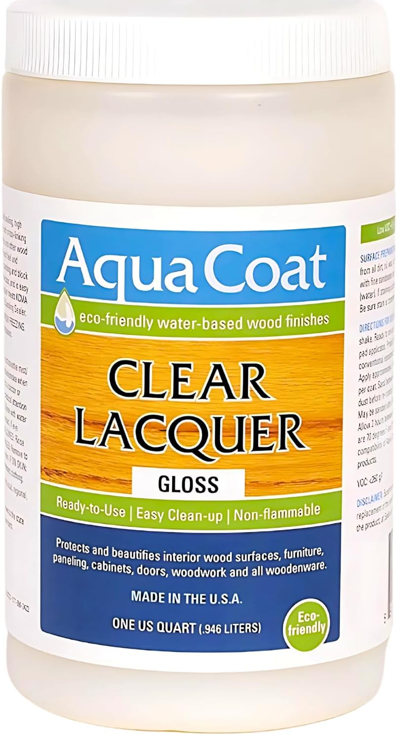 Aqua Coat Clear Lacquer in Gloss Finish - Self-Cross-Linking, Premium ...