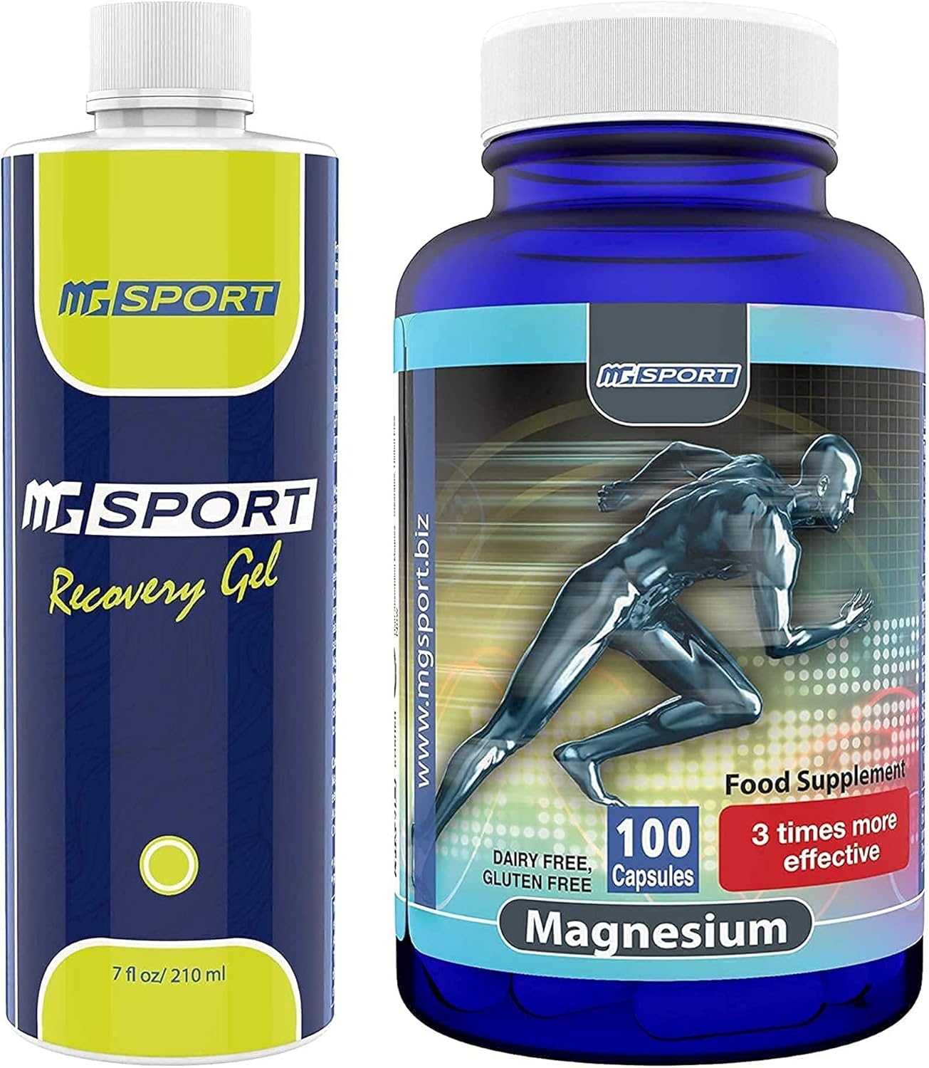 Amazon.com: High Absorption Magnesium Supplement (100 Count) and Gel ...