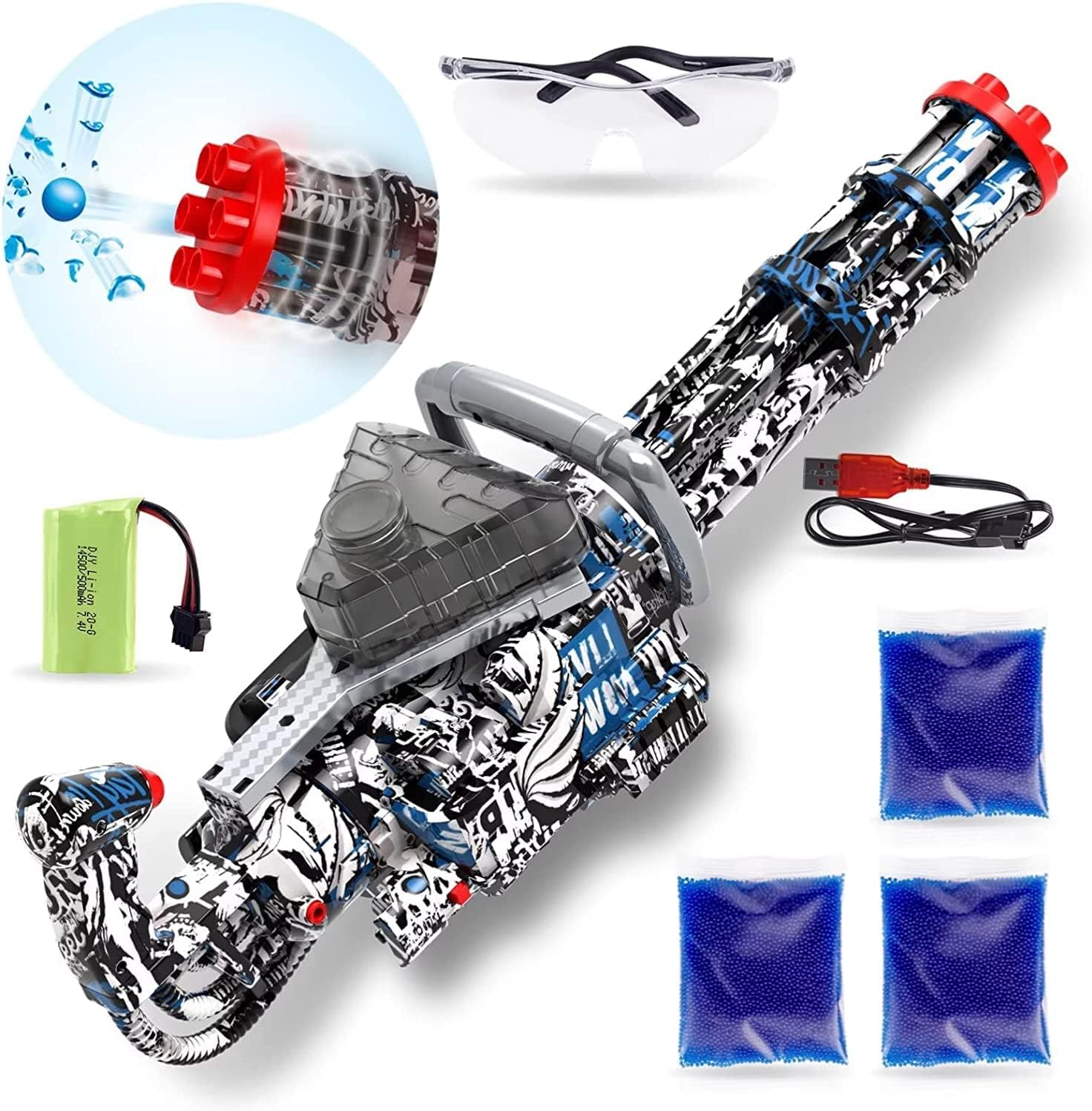 Amazon.com: jumherd Electric Gel Trace Fire Blaster - Fully Automatic ...