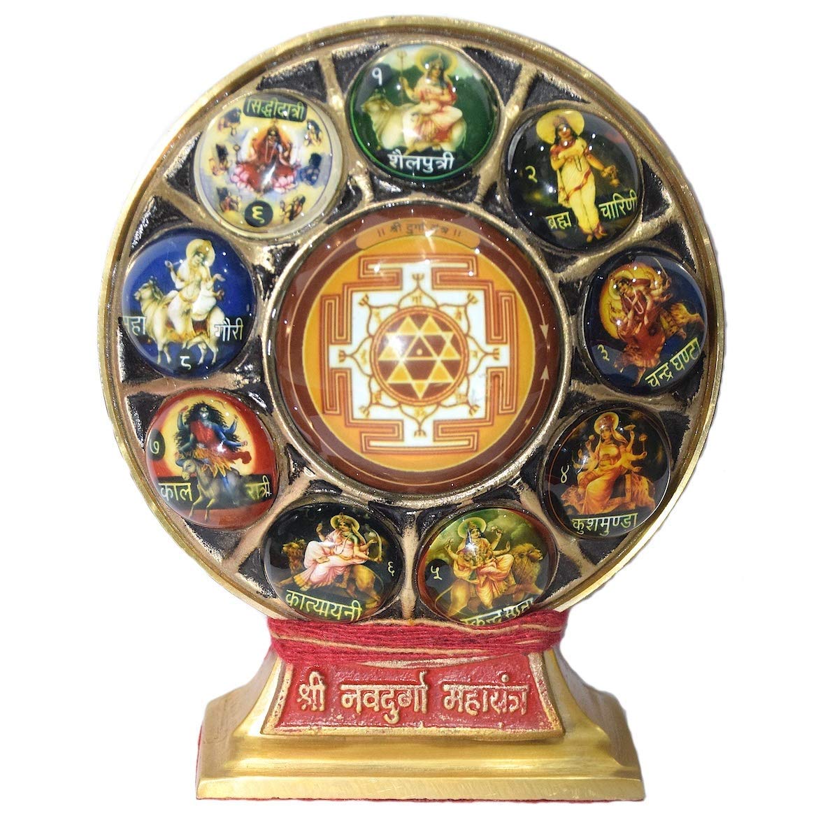 Buy Shri Navdurga Maha Yantra in Brass Shri Navdurga Mahayantra for ...