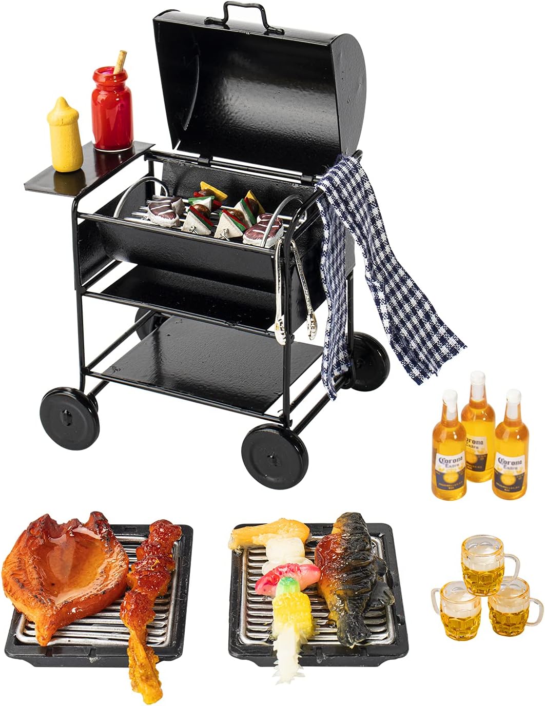 Amazon.com: Mini Dollhouse Grill,Miniature BBQ Grill Oven Model Iron 1: ...