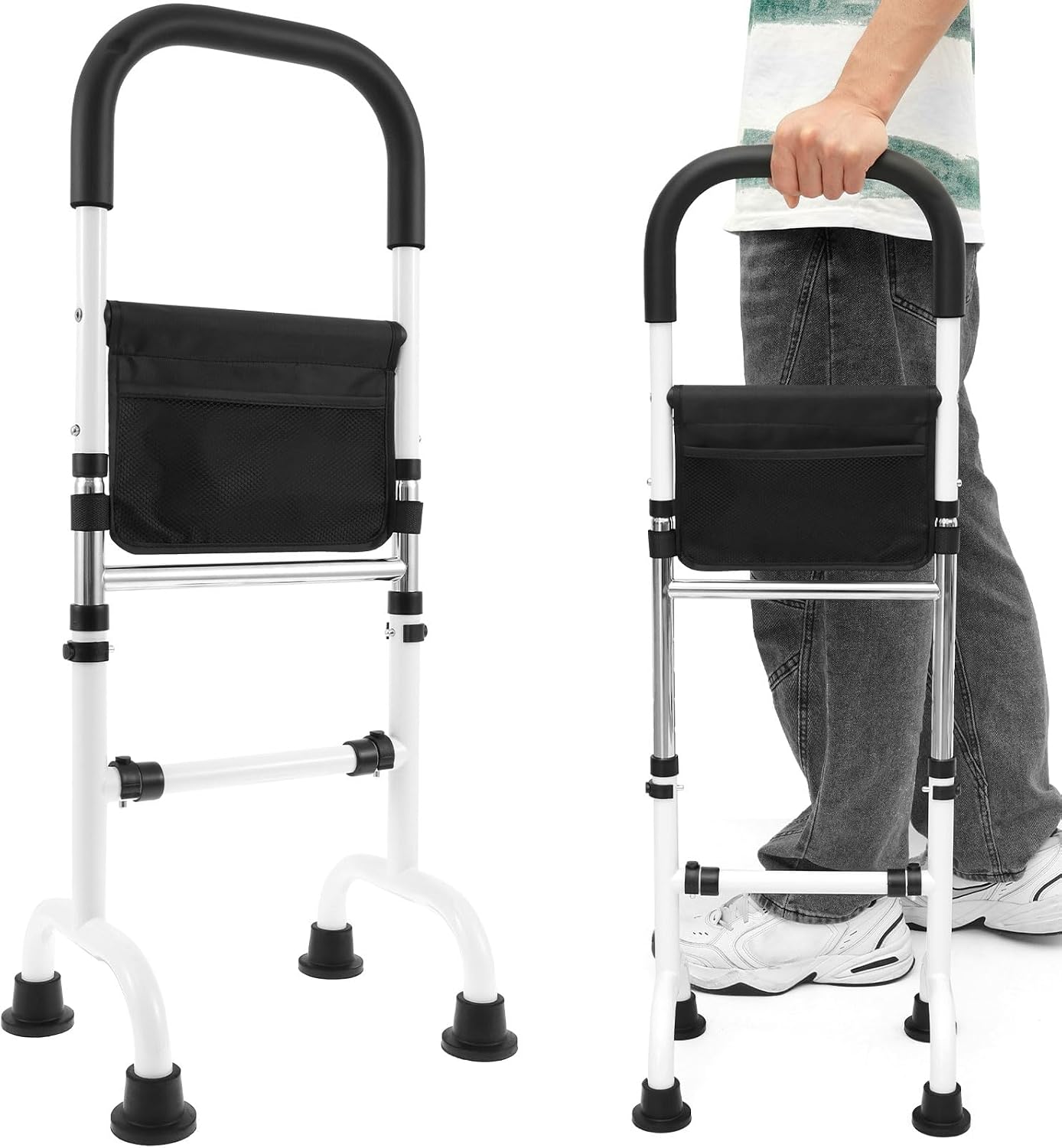 Ghshanog Standing Aid for Seniors, 78-93CM Adjustable Height Walking ...