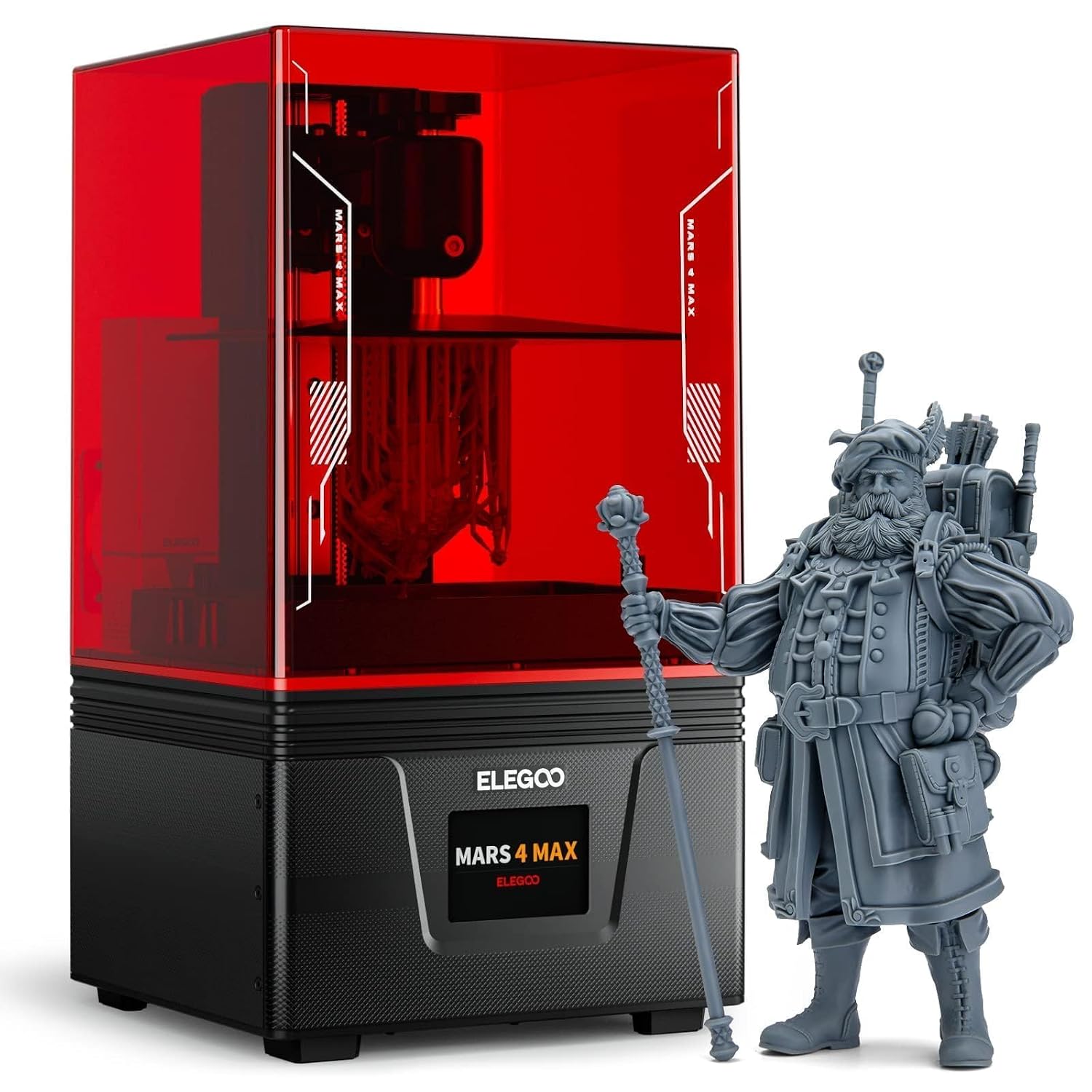 ELEGOO Mars 4 MAX Impresora 3D Resina, 6K 9,1" Pantalla Mono LCD, con 3 ...