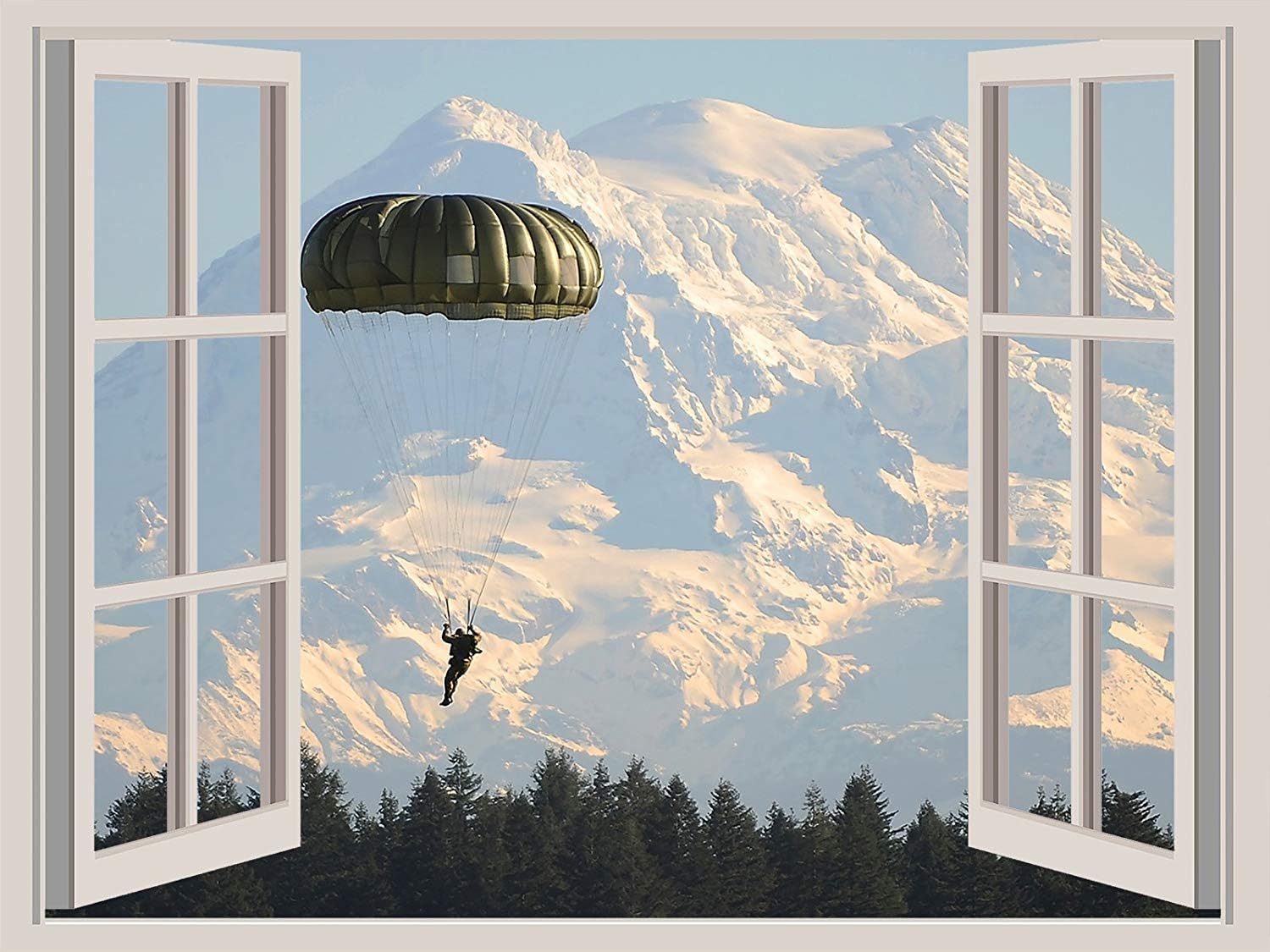 Amazon.com: Airborne Poster Skydiving Poster Scenic Poster Wall Decor ...