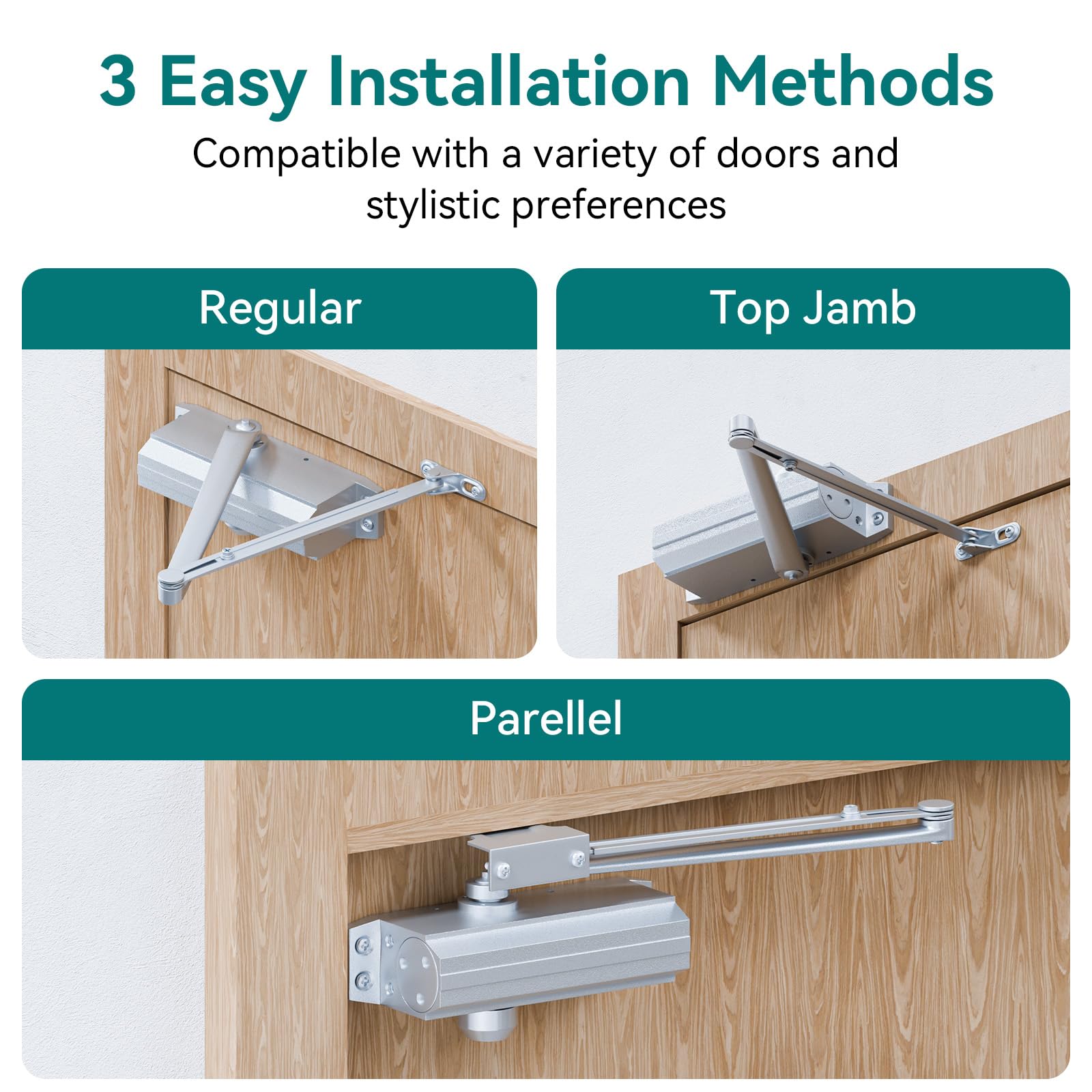 Snapklik.com : Automatic Door Closer, Adjustable Self Closing ...