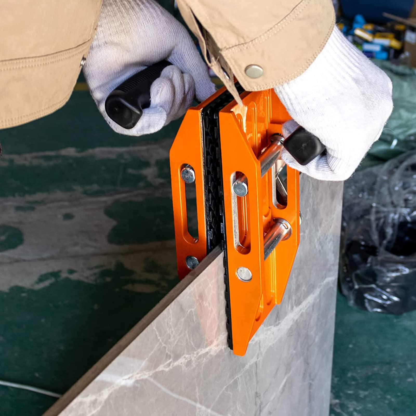 Buy SDRTOP 2PCS Double Handed Stone Carrying Clamps Granite Panel ...