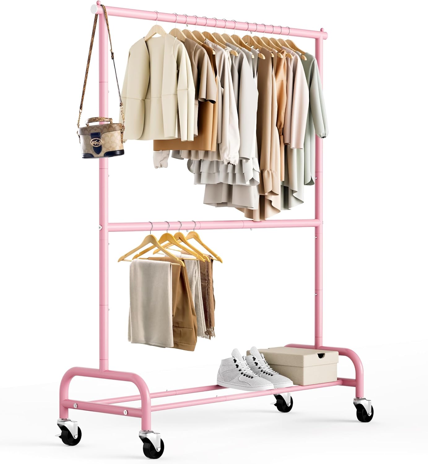 Amazon.com: MISSLO Heavy Duty Clothing Racks for Hanging Clothes Rack ...