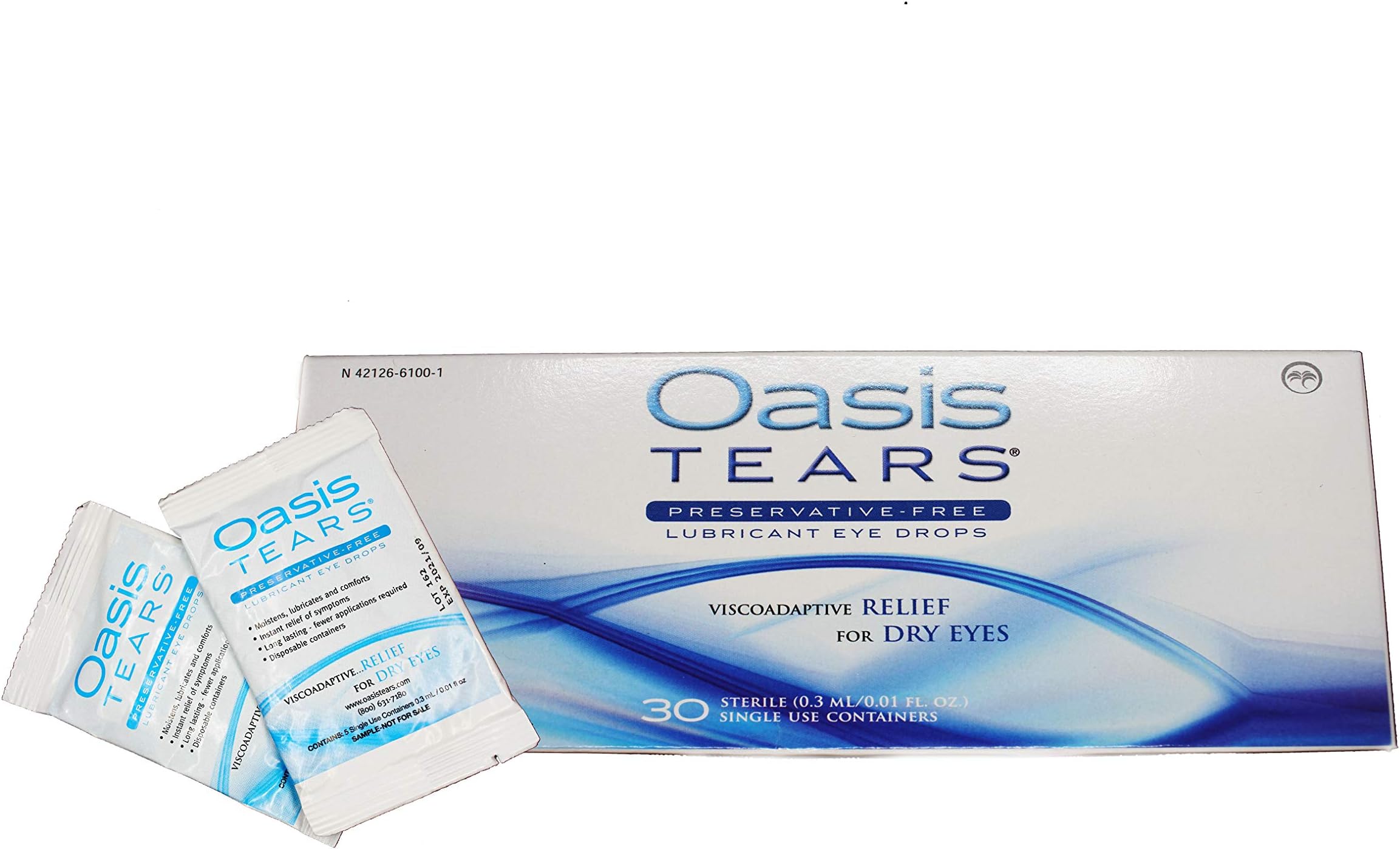 Amazon.com: 65 Vials Oasis TEARS Preservative-Free Lubricant Eye Drops ...