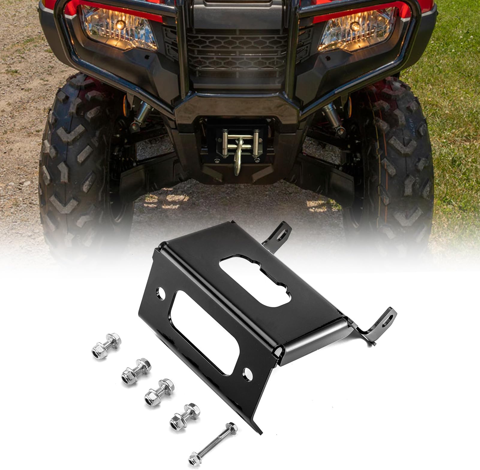 Amazon.com: WeiSen Winch Mounting Bracket Plate Compatible with Honda ...