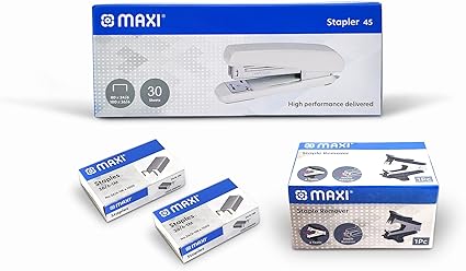 Maxi Stapler 20 Sheets + Staple Remover +Staples 26/6 1000pcsX2Pkts ...