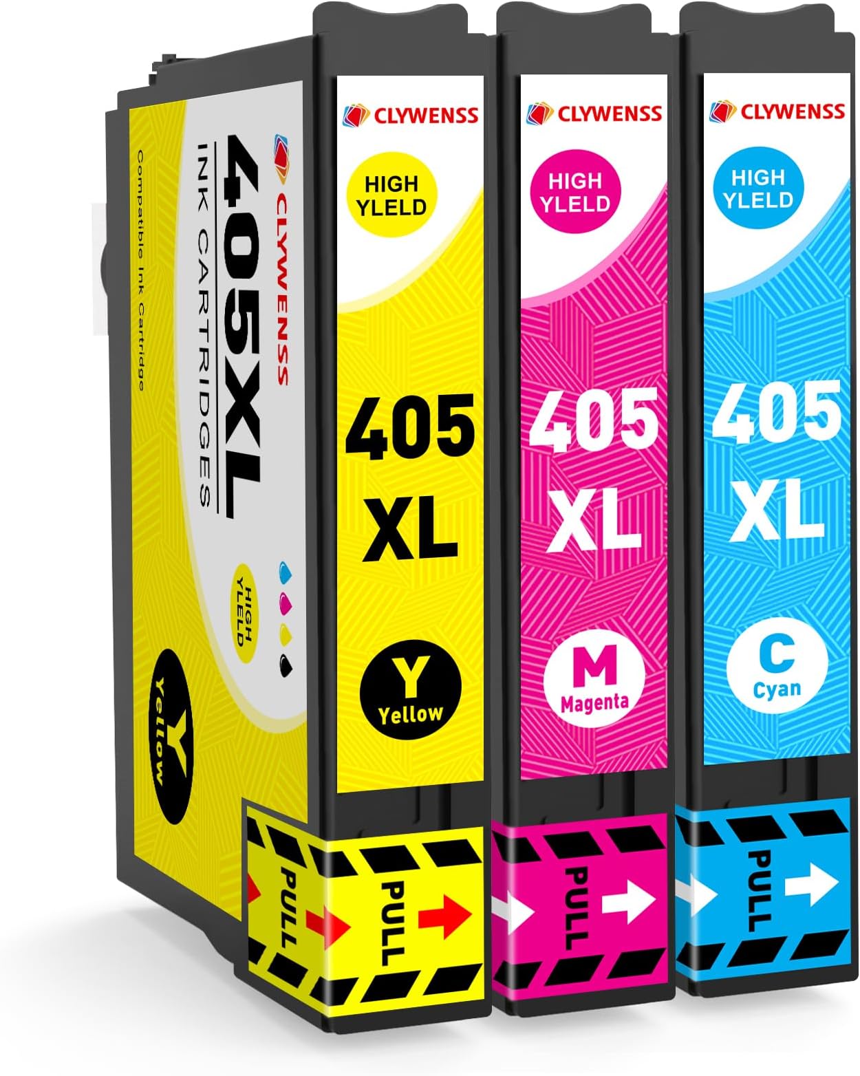 Clywenss 405XL Ink Cartridges Compatible with Epson 405 XL Cyan Magenta ...