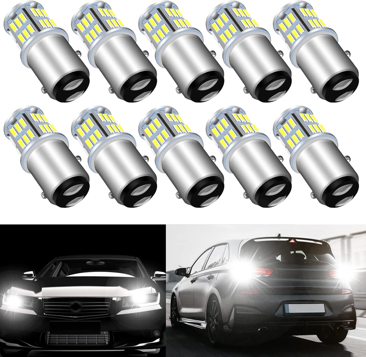 Amazon.com: UNXMRFF 1157 Car Light Bulb 2057 BAY15D LED Bulbs White ...
