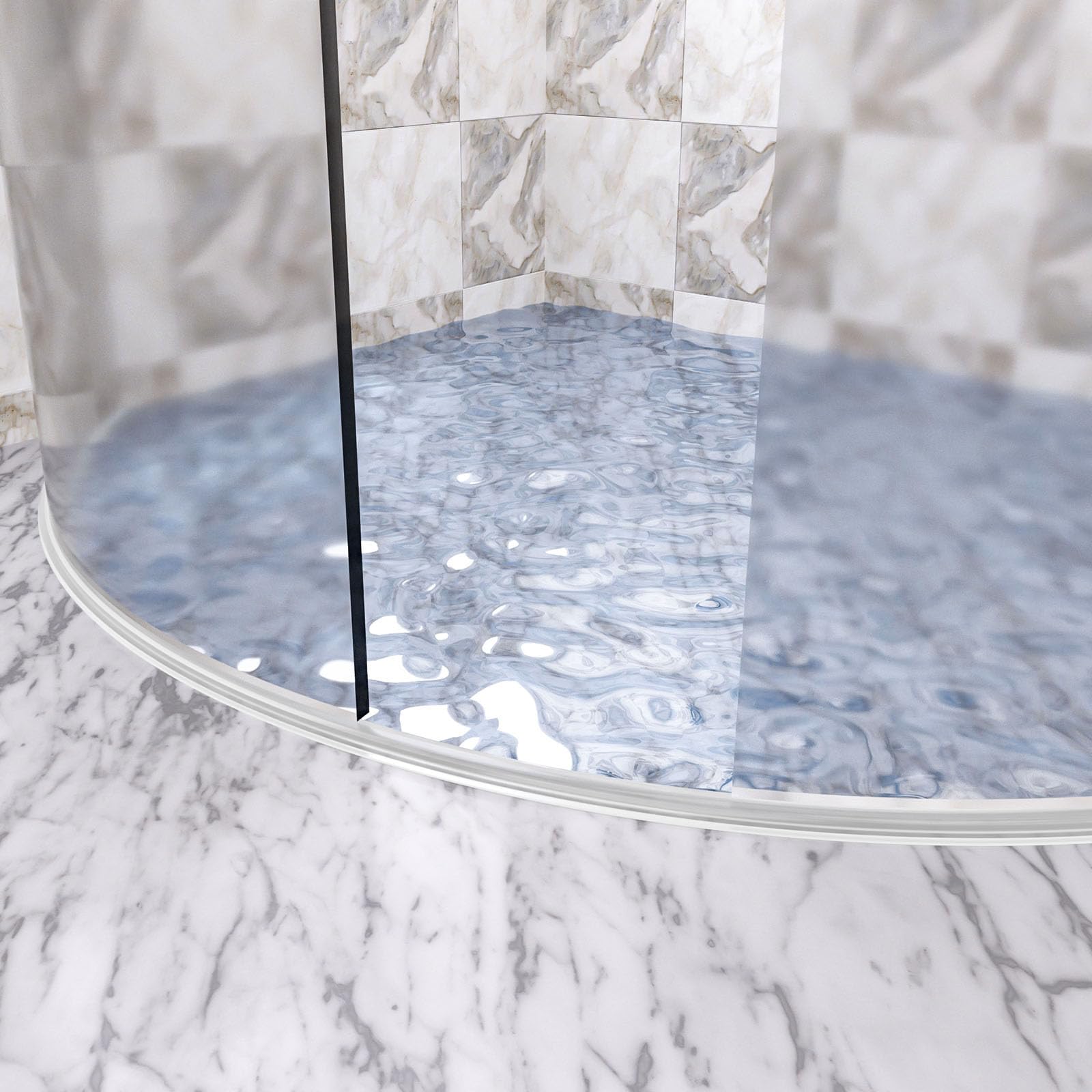Snapklik.com : 98" Shower Threshold Water Dam, Self-Adhesive Shower ...