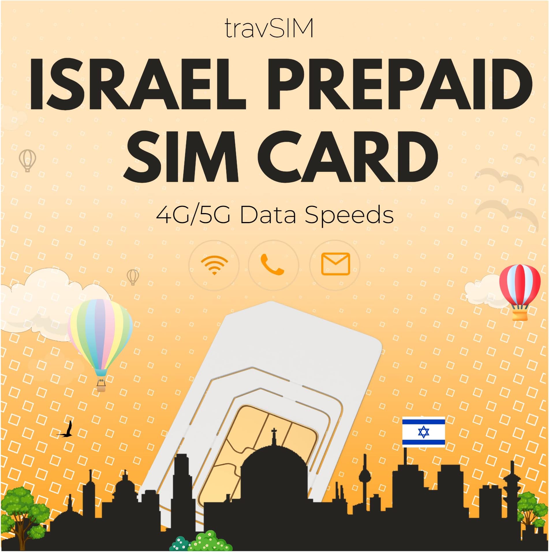 Amazon.com: Israel SIM Card Kit from Pelephone, 30 Days Unlimited ...