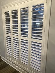 Amazon.com: Suncraft Shutters -Plantation Shutters –Custom Made Window Blinds – No Front Tilt ...