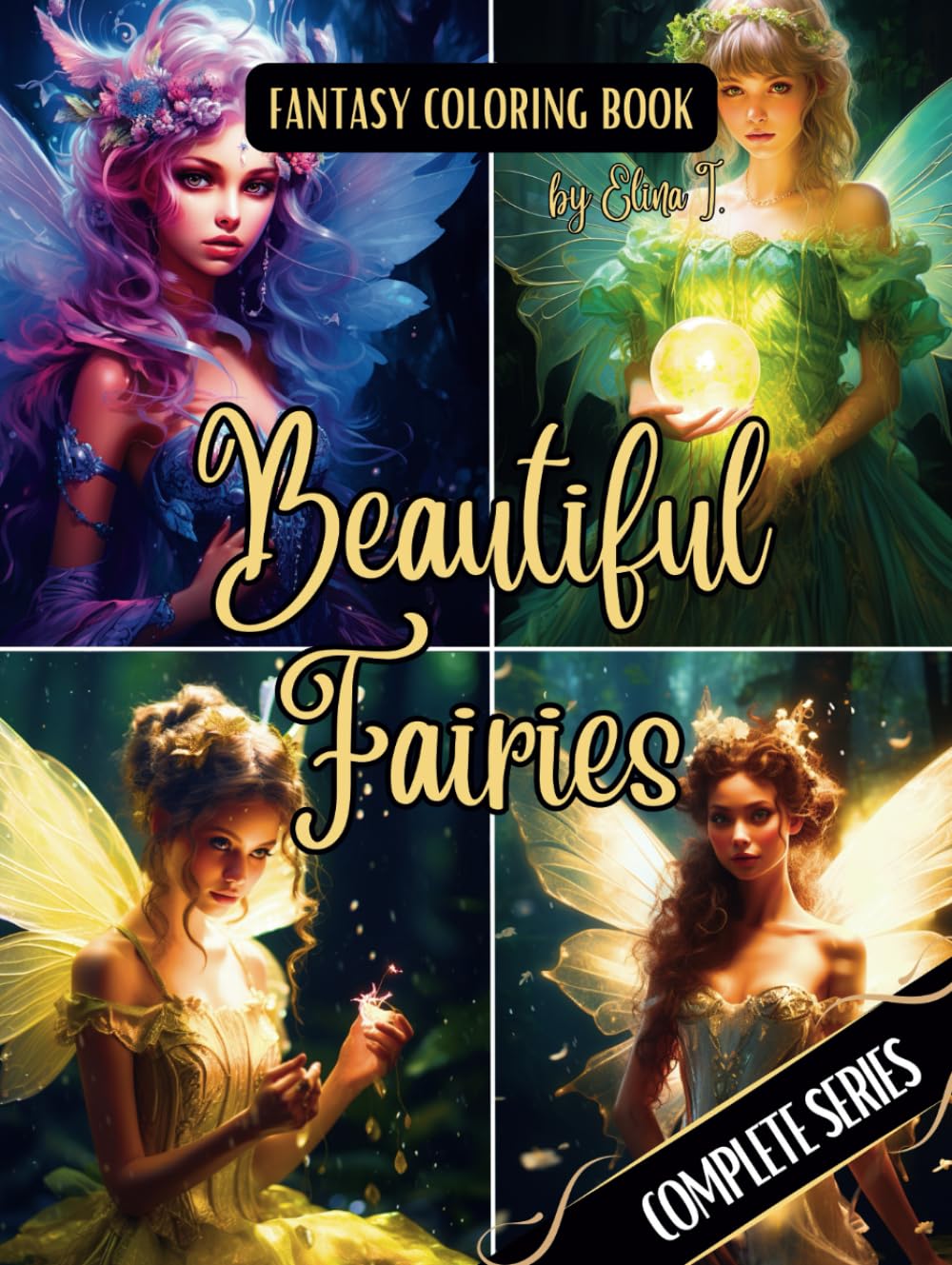 Amazon.com: Fantasy Coloring Book Beautiful Fairies Complete Series ...