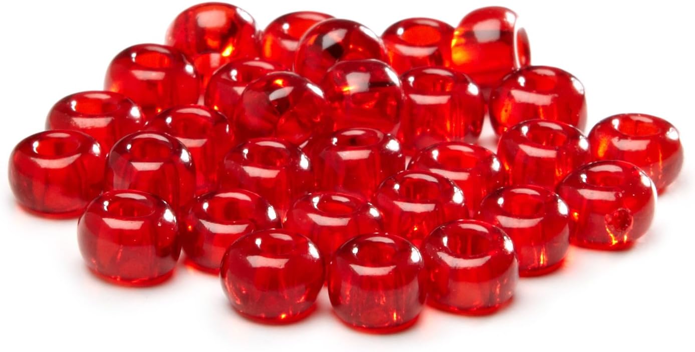 Amazon.com: Beaders Paradise LT2E533 Czech Glass Transparent Dark Red 2 ...