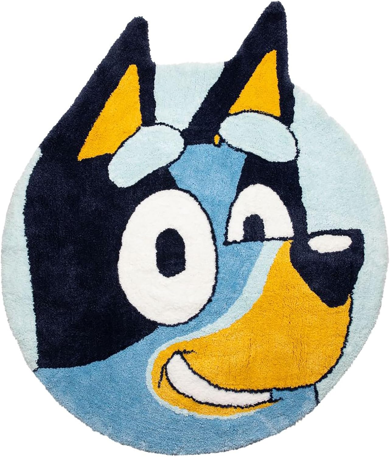 Amazon.com: Jay Franco Bluey Plush Blue Fluffy Accent Rug - 3 x 3 ft ...