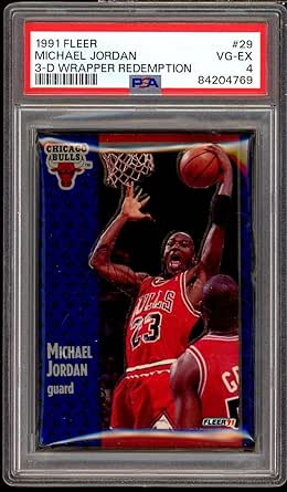 Amazon.com: Michael Jordan Card 1991-92 Fleer 3-D Wrapper Redemption ...