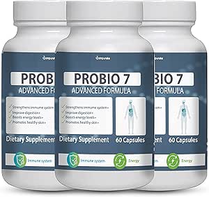 Amazon.com: Probio7 Advanced Formula 3 Bottles Supplement - 180 Pills ...