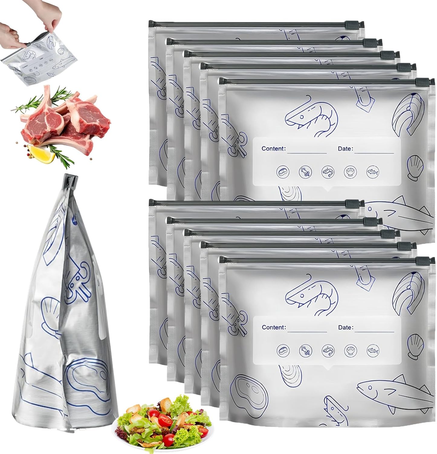 Amazon.com: Reusable Aluminum Foil Sealable Storage Bags, 2025 New ...